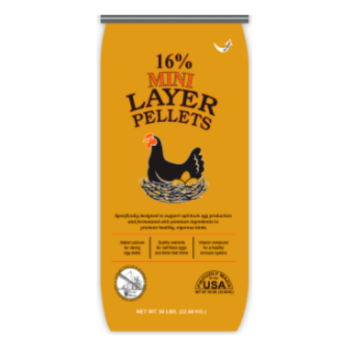 Tucker 16% Layer Mini Pellets - Cherokee Feed & Seed