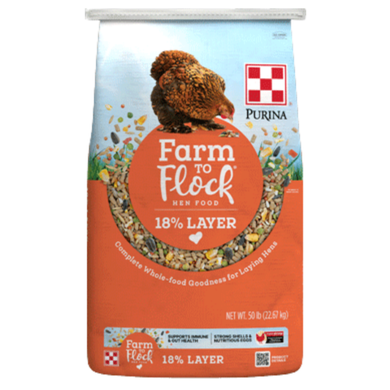Purina Farm to Flock 18% Layer Hen Food - Cherokee Feed & Seed